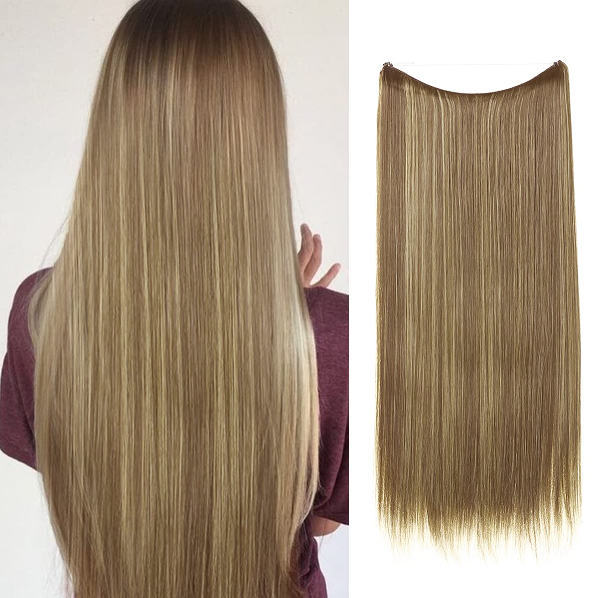 Ash Medium Brown/Ash Blonde Straight Halo